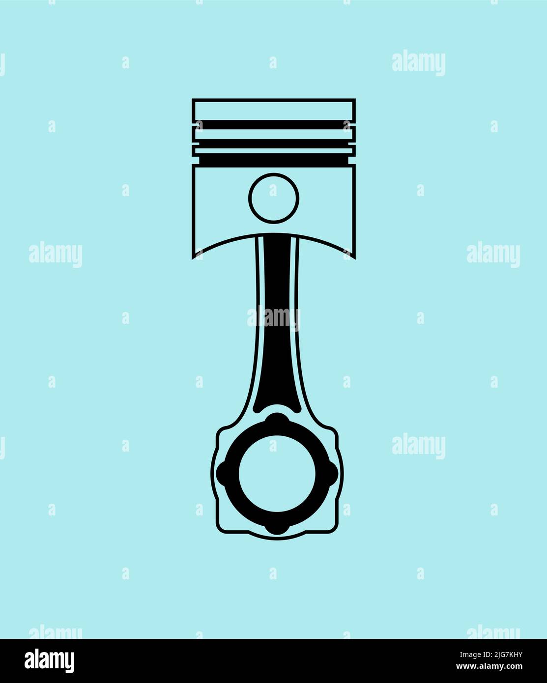 Piston icon isolated. Piston Sign. Vector illustration Stock Vector ...