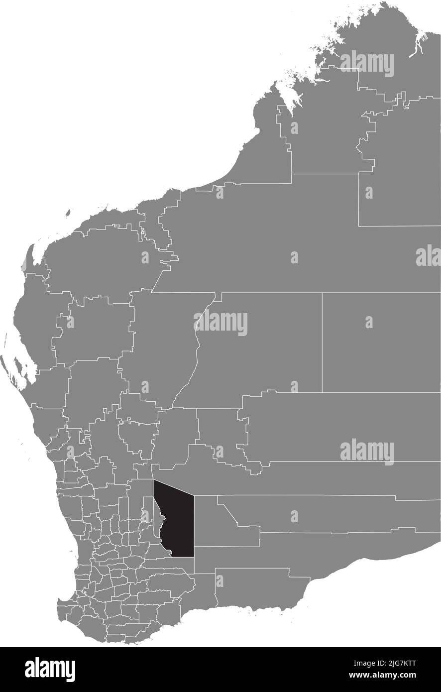 Locator map of the SHIRE OF YILGARN, WESTERN AUSTRALIA Stock Vector ...