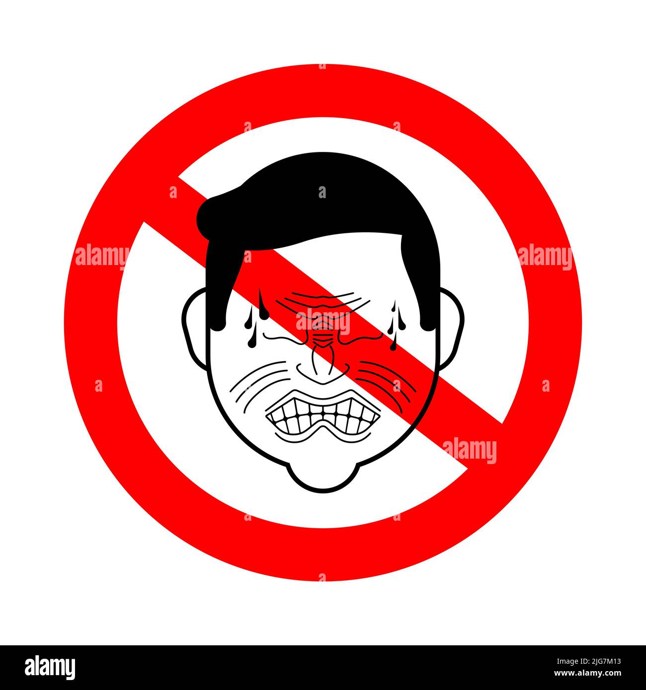 Stop stress. Ban tension. Red prohibitory road sign Stock Vector Image ...