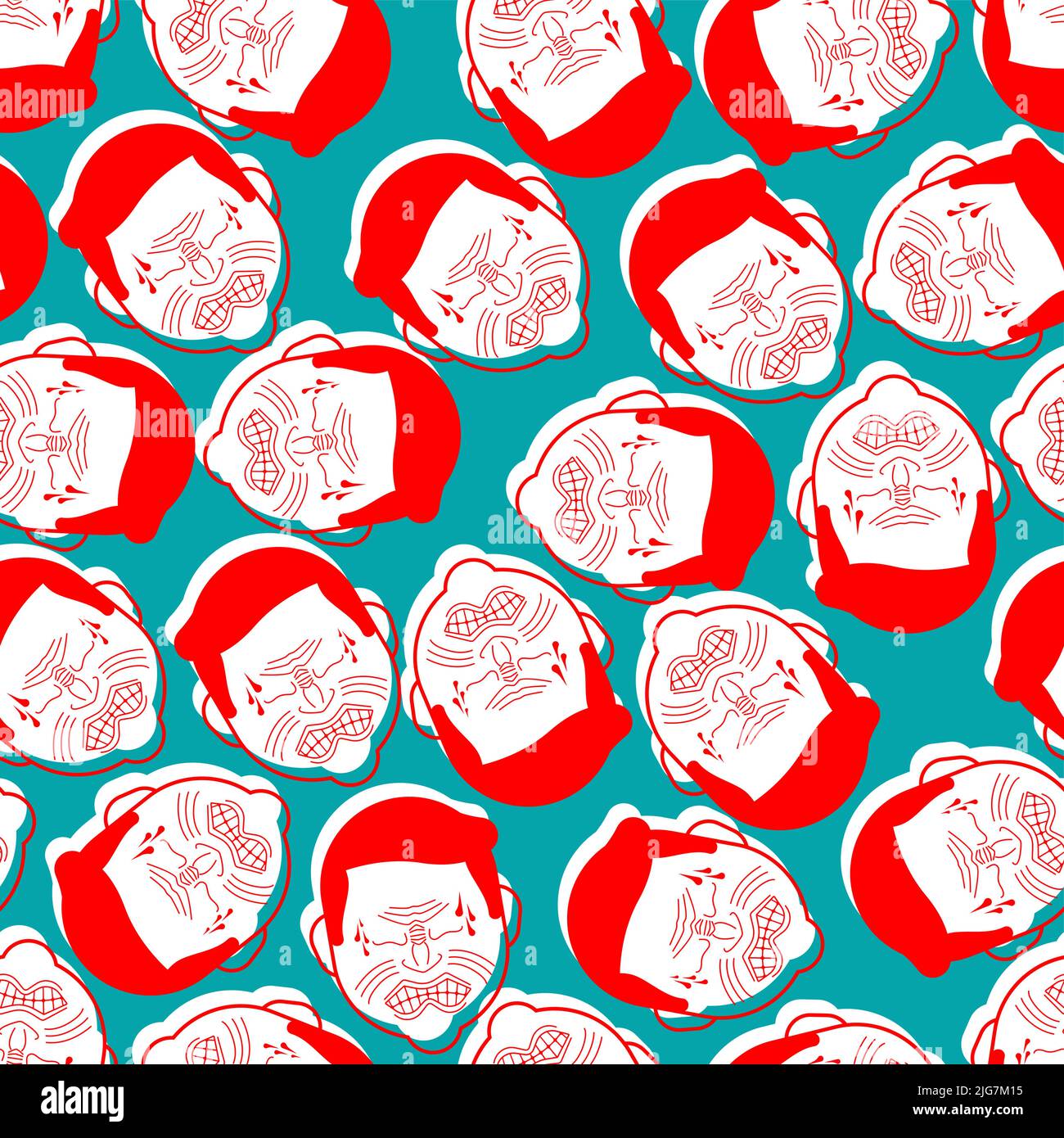 Straining face pattern seamless. Tense face guy background. Grimacing ...