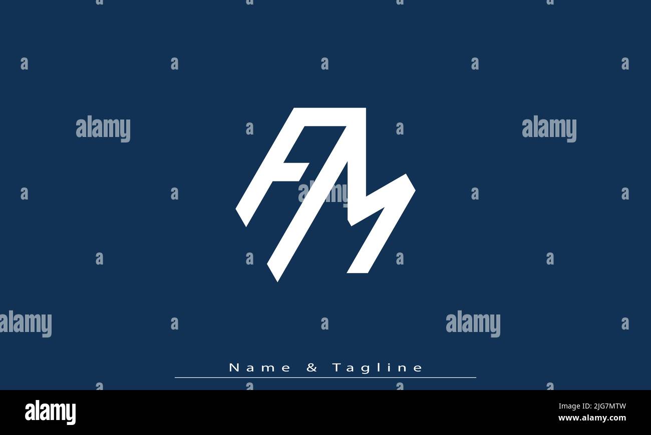 Alphabet letters Initials Monogram logo FM , MF Stock Vector Image & Art - Alamy