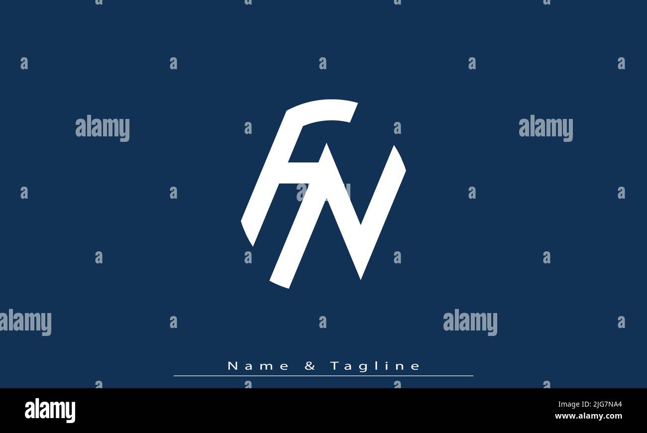 Alphabet letters Initials Monogram logo FN , NF Stock Vector Image ...