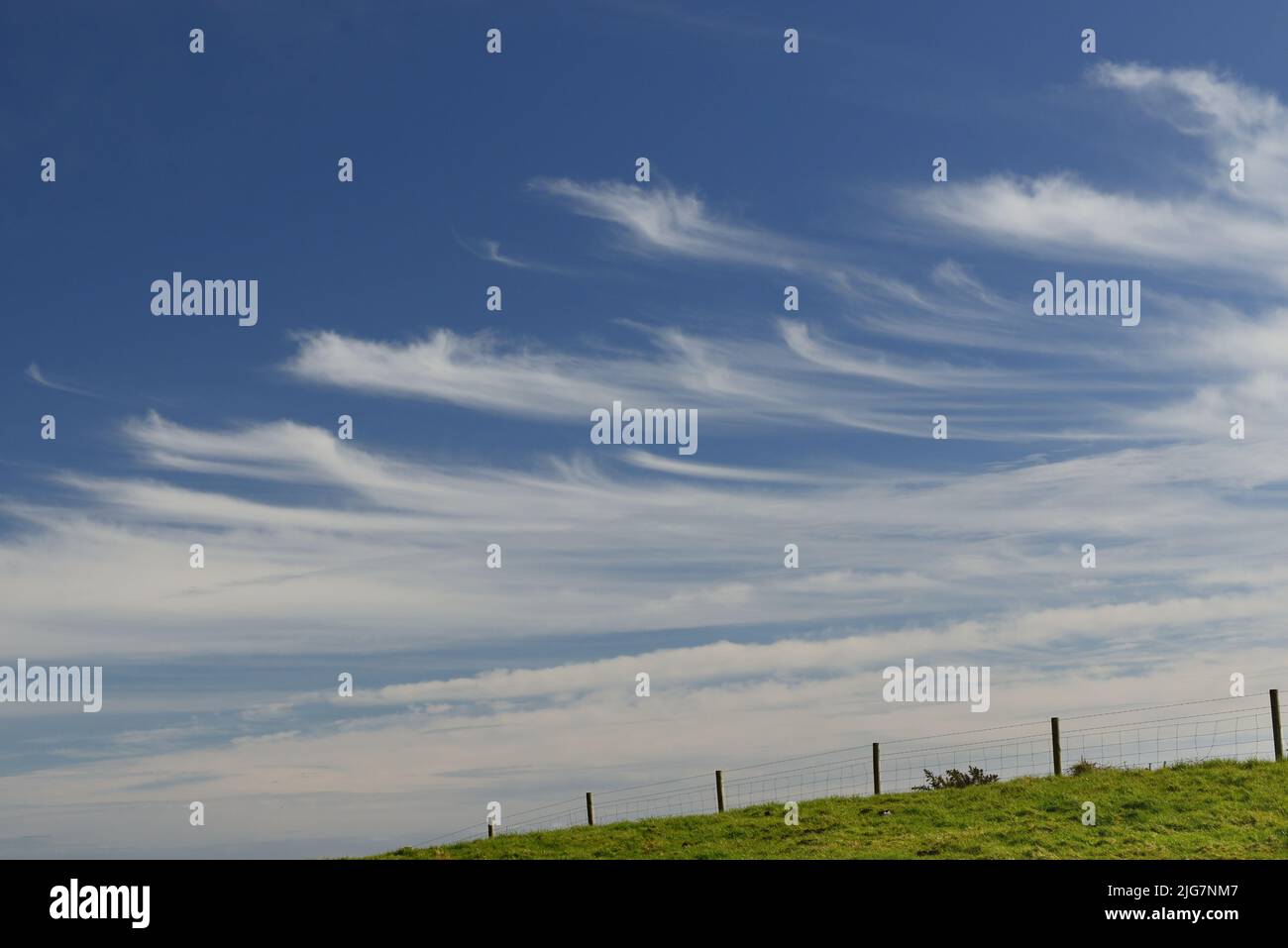 Cloud formation in a blue sky Stock Photo - Alamy