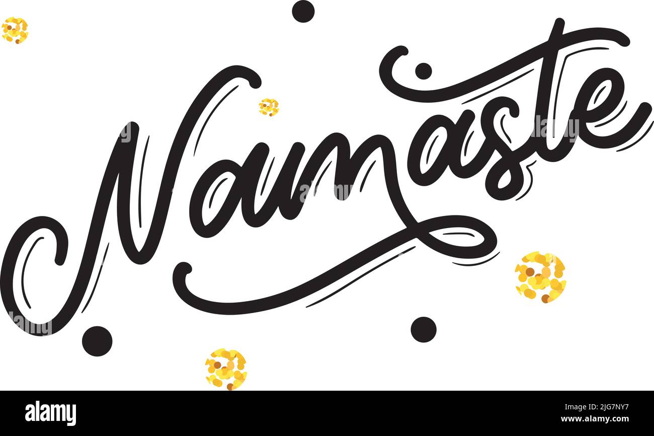 Namaste lettering Indian greeting, Hello in Hindi T shirt hand lettered ...