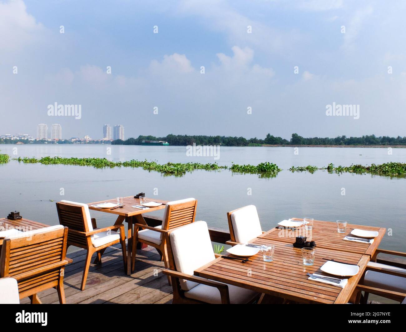 Ho Chi Minh City, Vietnam - June 7, 2015 at a floating restaurant on ...