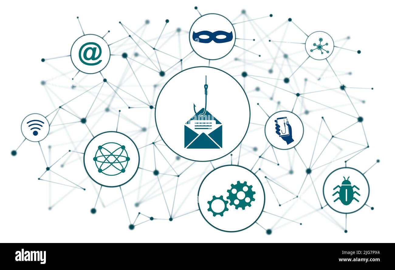 Phishing mail internet threat Cut Out Stock Images & Pictures - Alamy