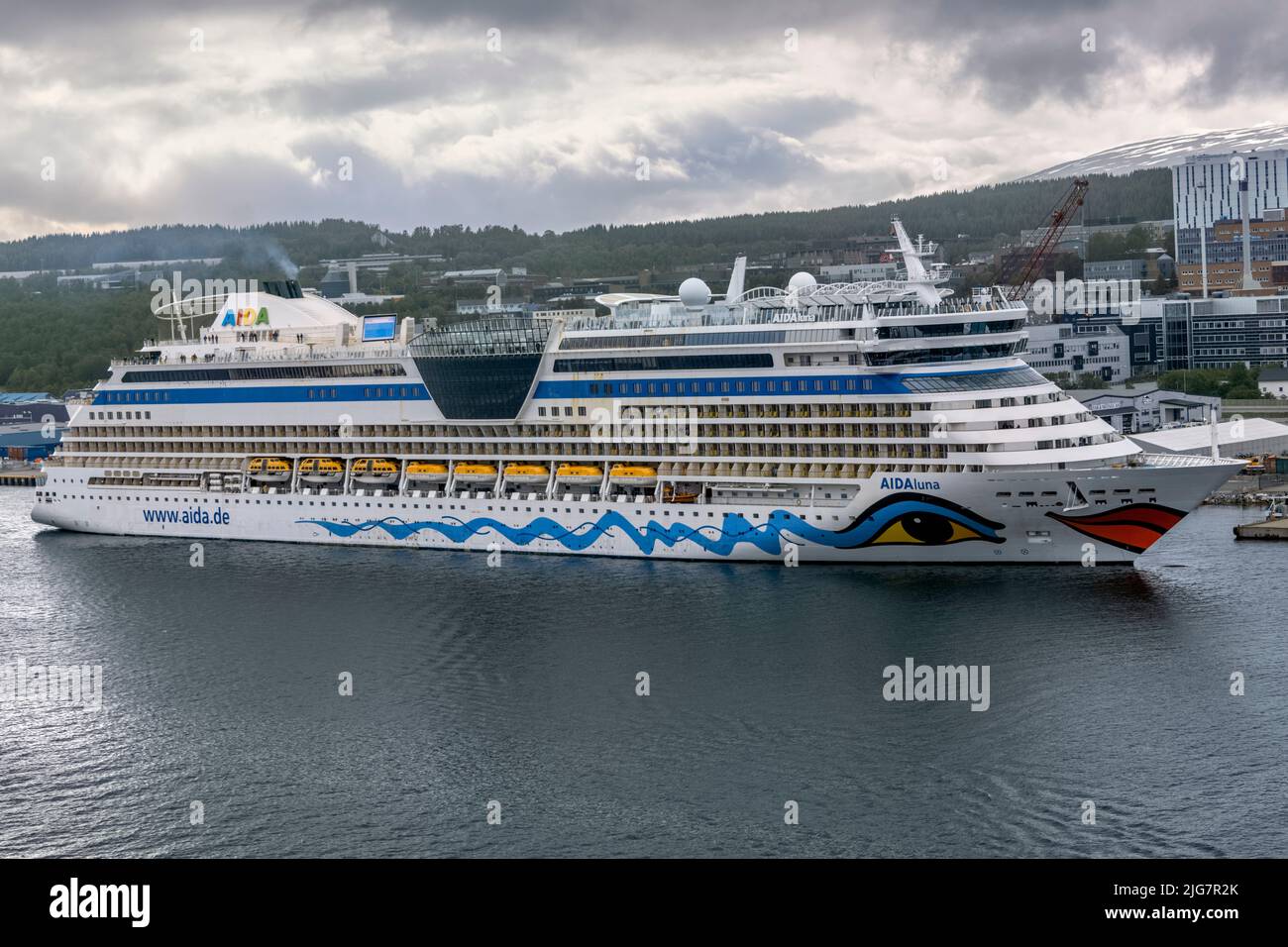 AIDAluna cruise ship, Tromso cruise ship port, Norway Stock Photo - Alamy