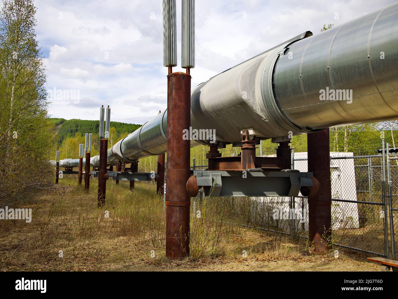 A close-up shot of the Alaska pipeline system Stock Photo - Alamy
