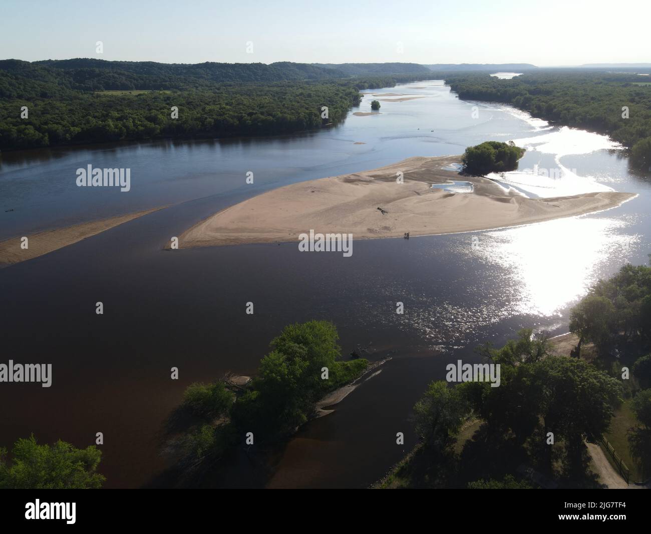 A beautiful view of the Wisconsin River from the Wisconsin Riverside ...