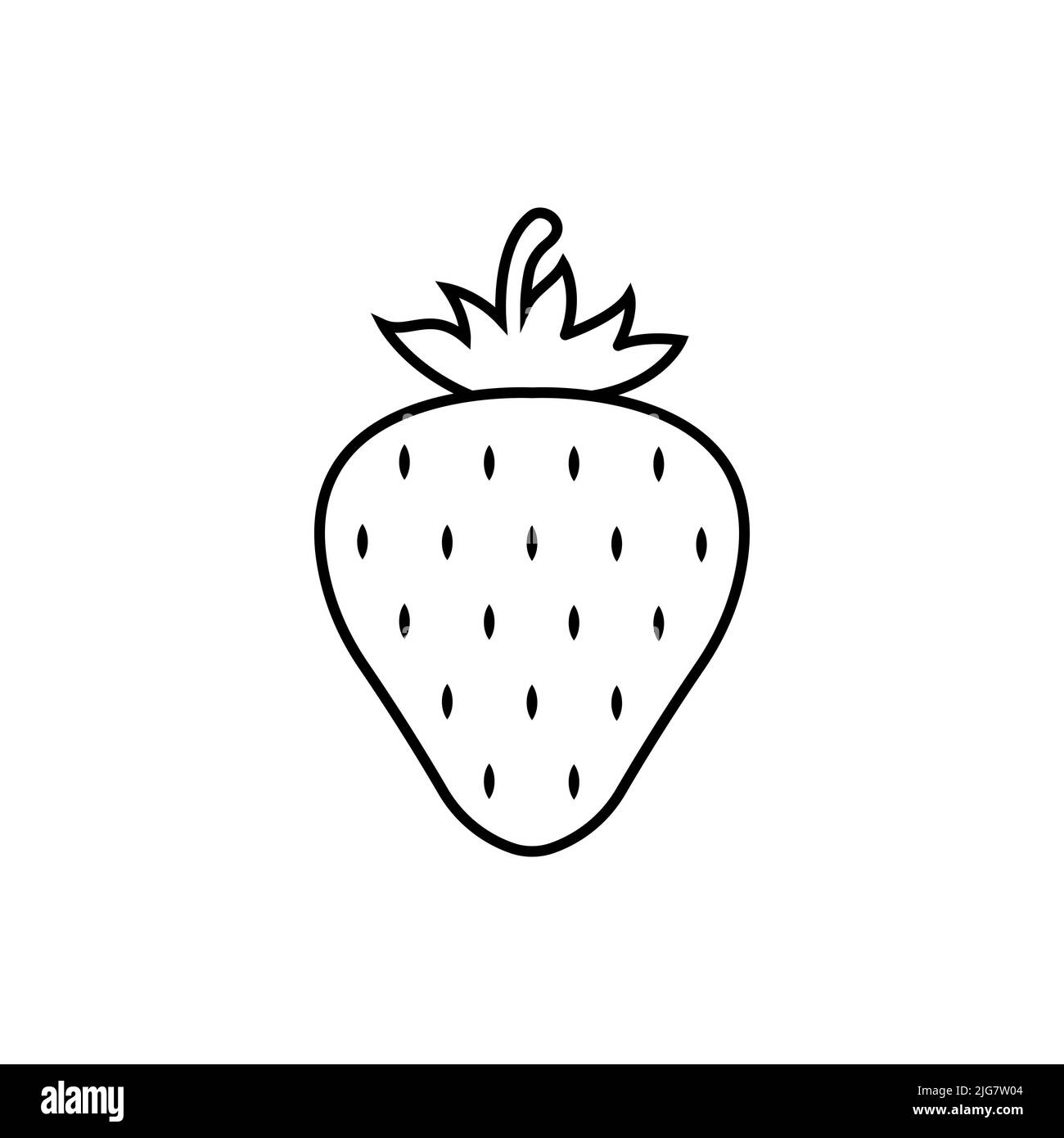 Strawberry icon black vector hi-res stock photography and images - Alamy