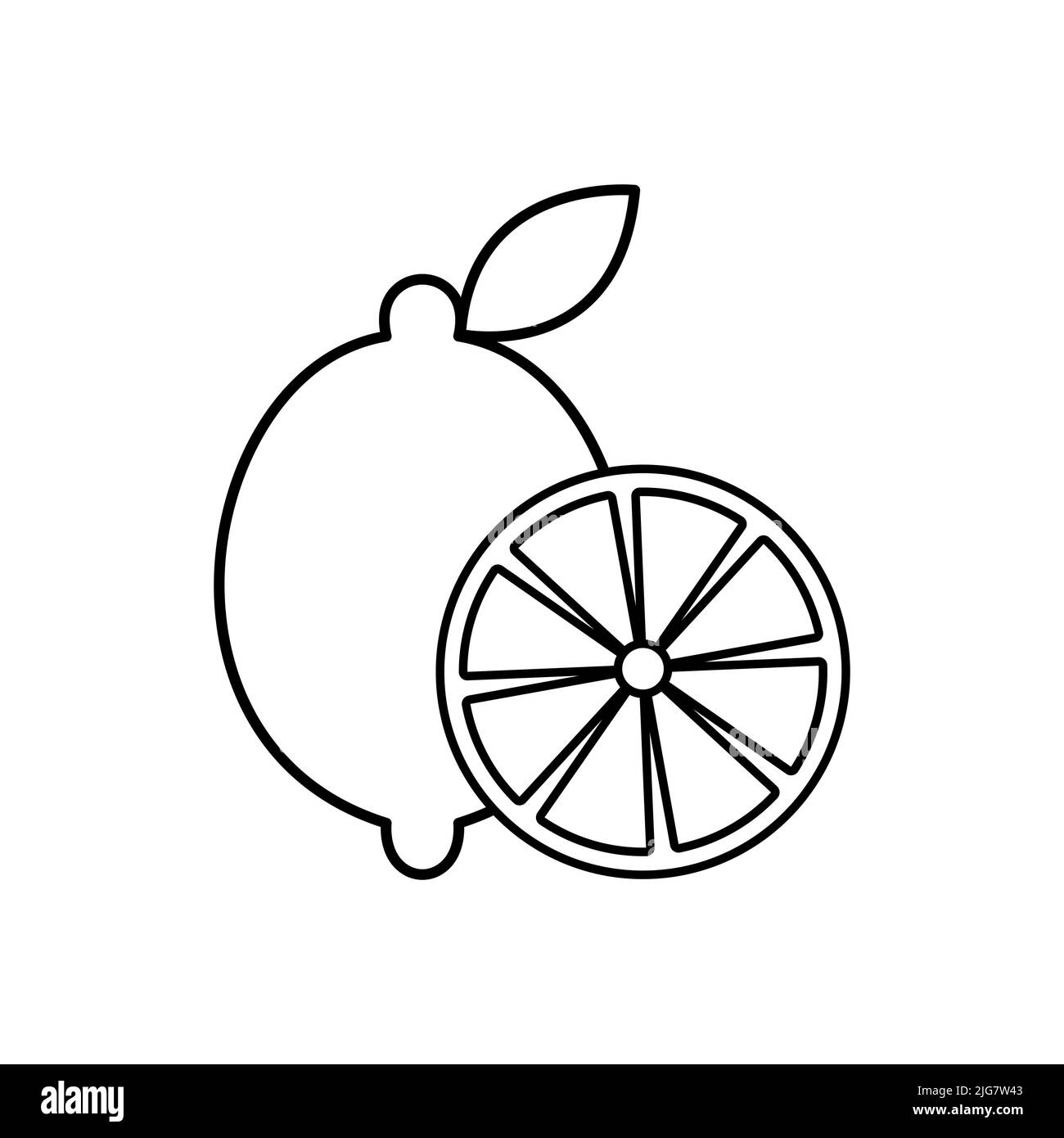 Lemonade icon outline vector Black and White Stock Photos & Images - Alamy