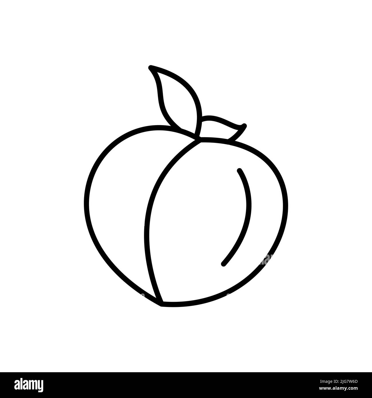 Peach Clip Art Black And White