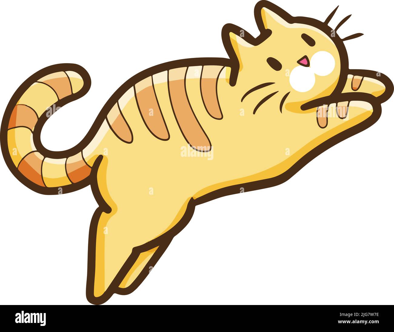 A colorful vector illustration of a jumping cat Stock Vector Image ...