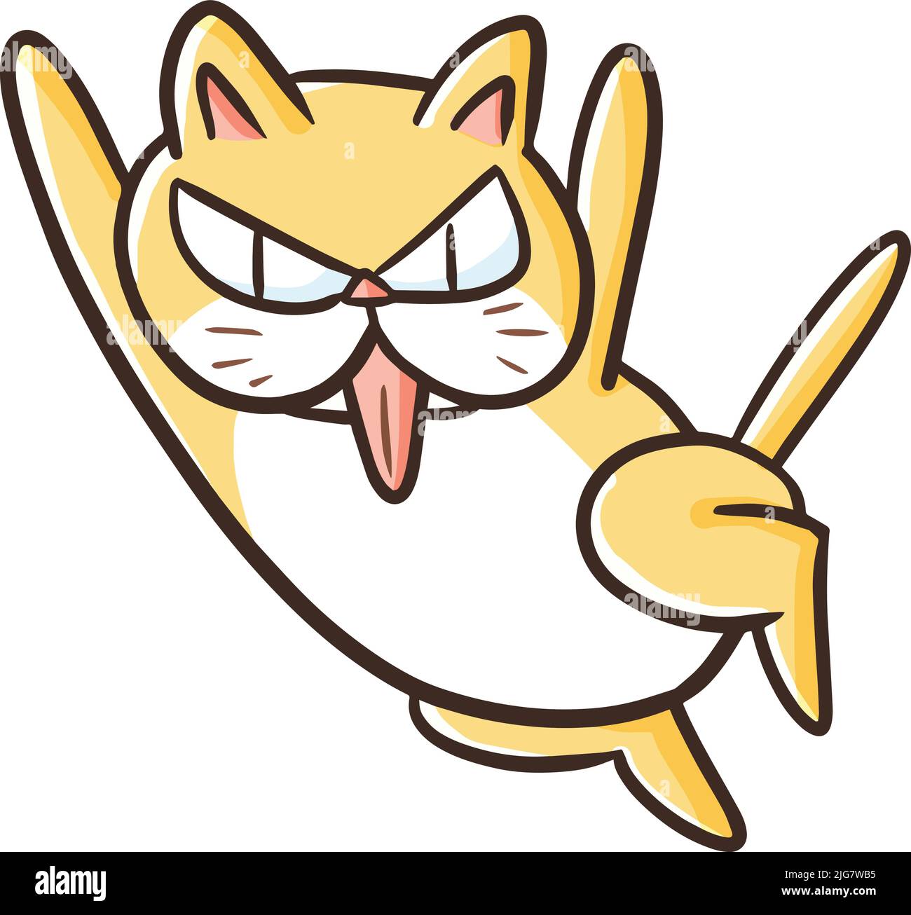 Screaming cat Stock Vector Images - Alamy