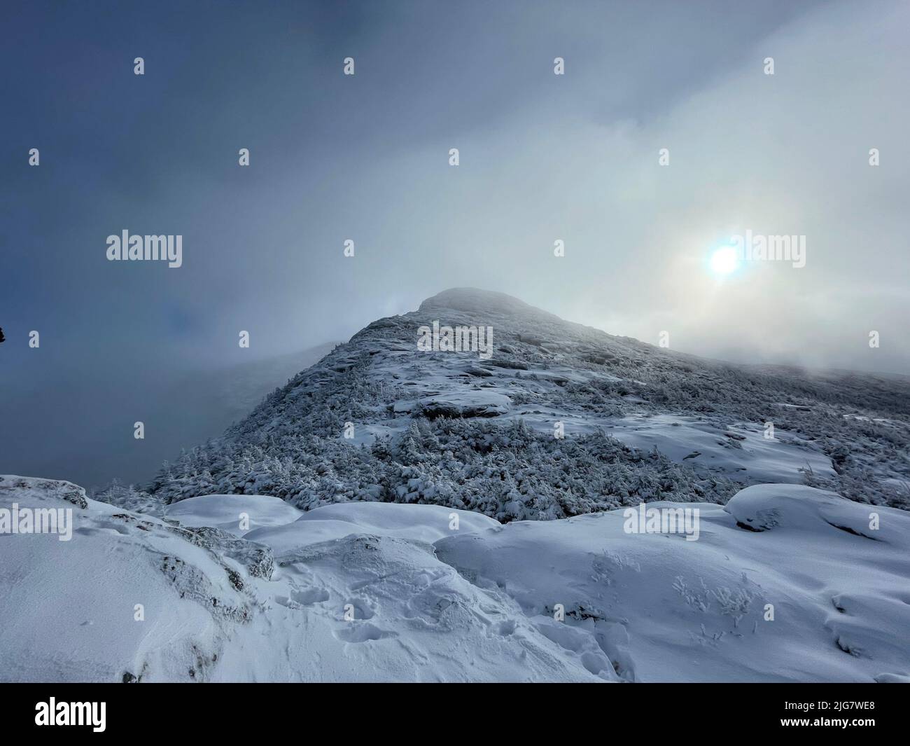 Just below the summit of Mt. Mansfield located in Chittenden County, VT ...