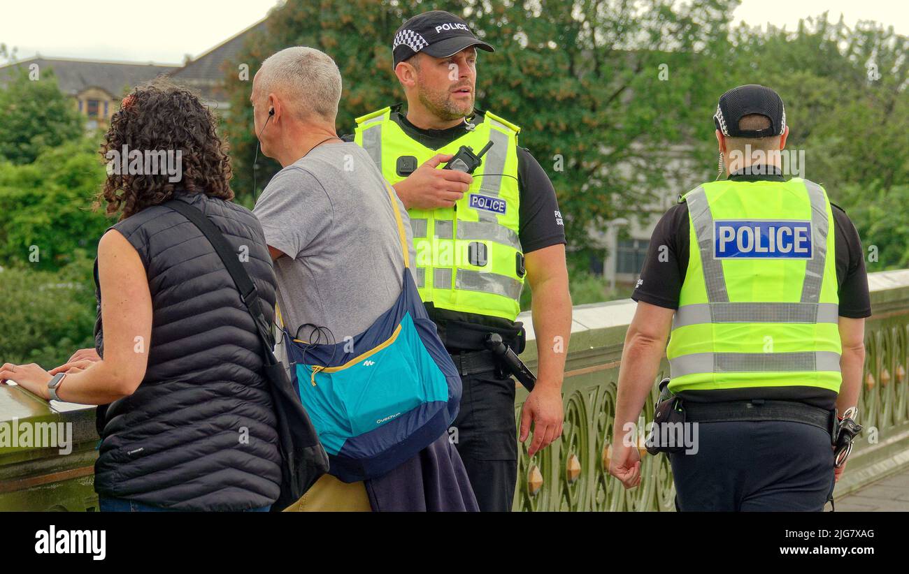 Glasgow, Scotland, UK 8th July, 2022. Trnsmtt festival water scare saw ...