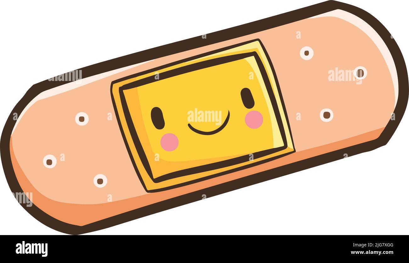 A simple clip art of a cute patch with smile Stock Vector Image & Art ...