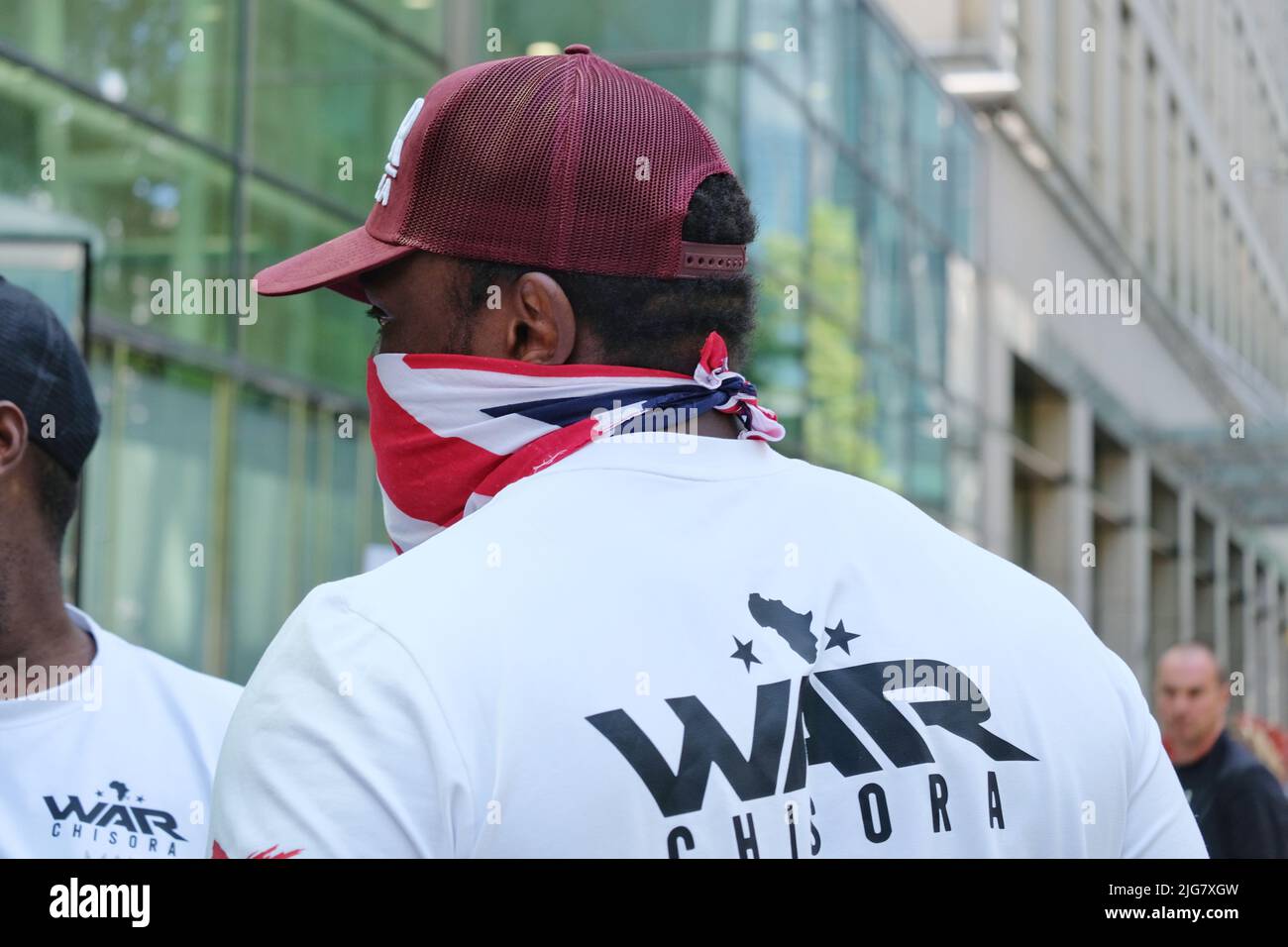 London, UK, 8th July, 2022. Heavyweights Derek Chisora - seen in a ...