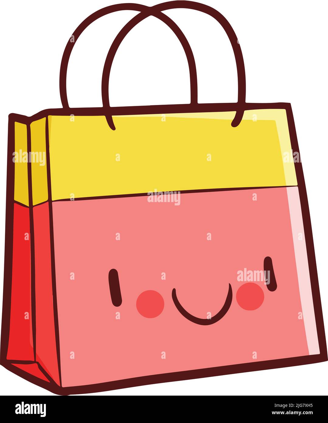 A vertical simple clip art of a cute shopping bag Stock Vector Image ...