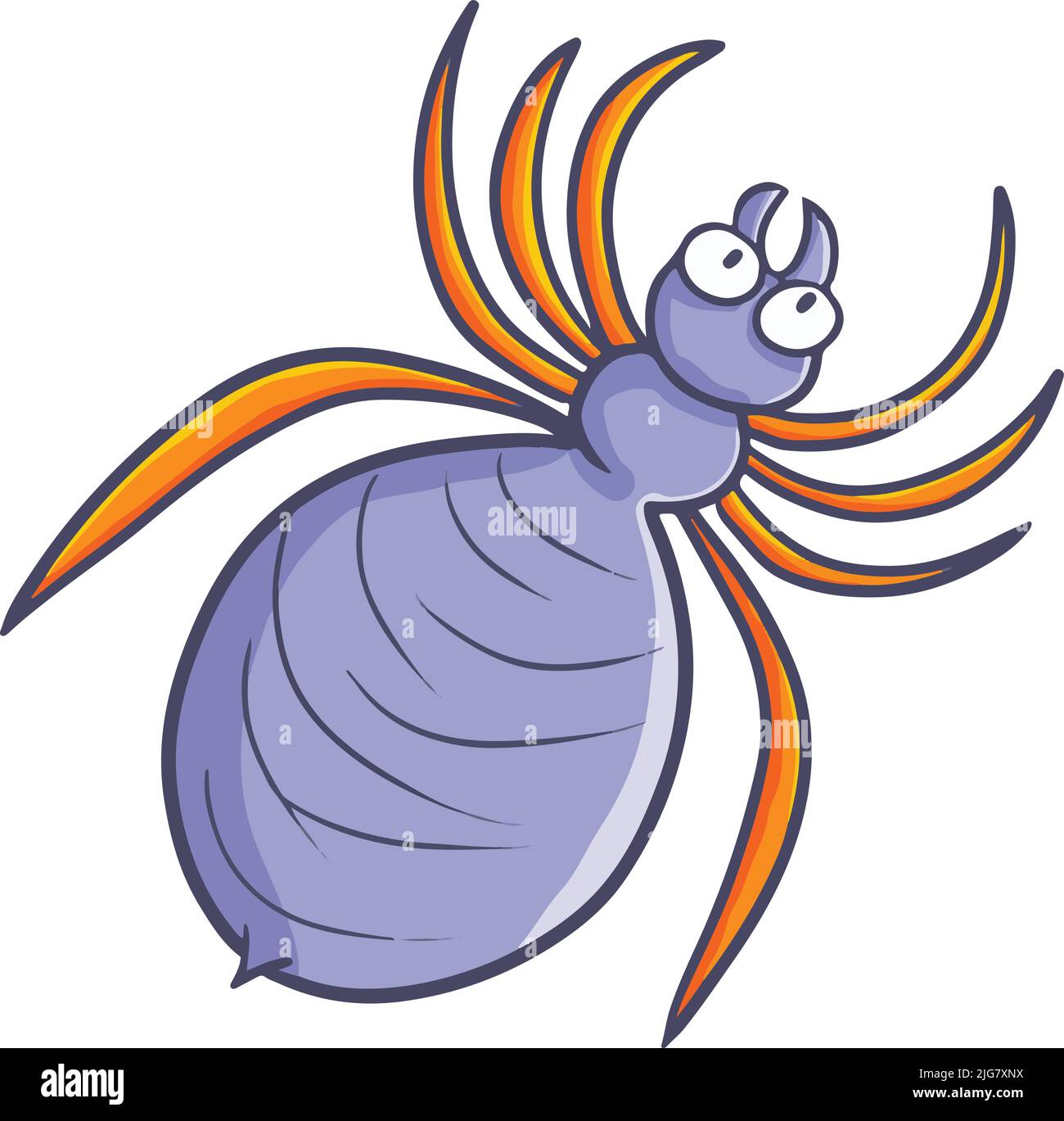 A simple clip art of a cute spider on a white background Stock Vector ...