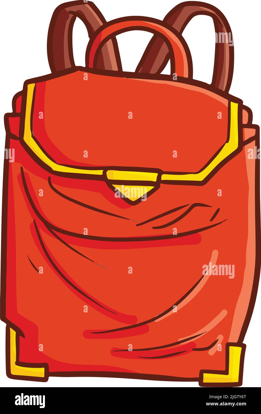 A vertical simple clip art of a red backpack Stock Vector Image & Art ...