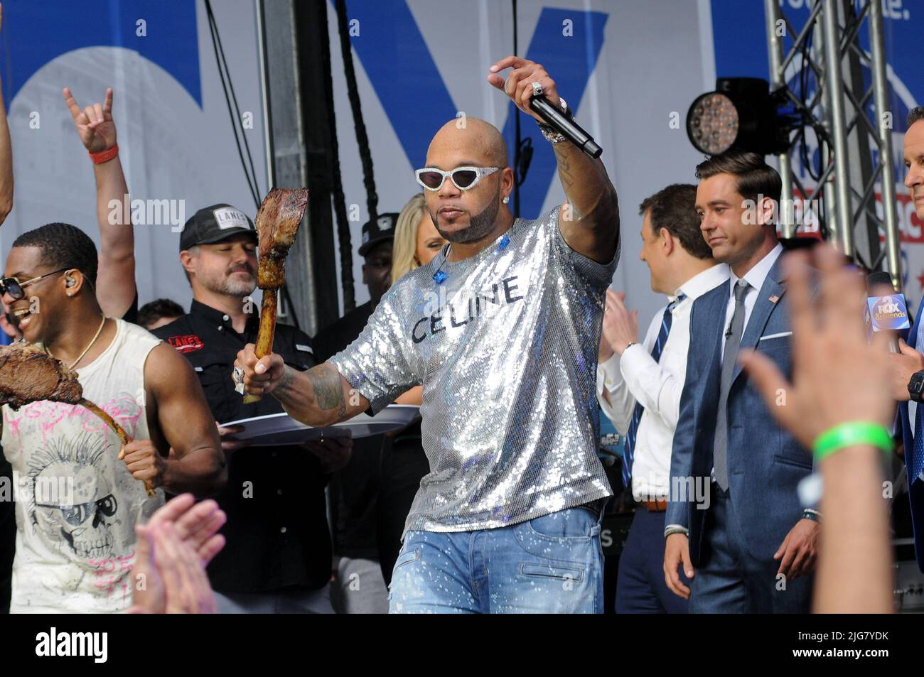 Rapper Flo Rida performs on 'Fox and Friends' TV show All-American ...