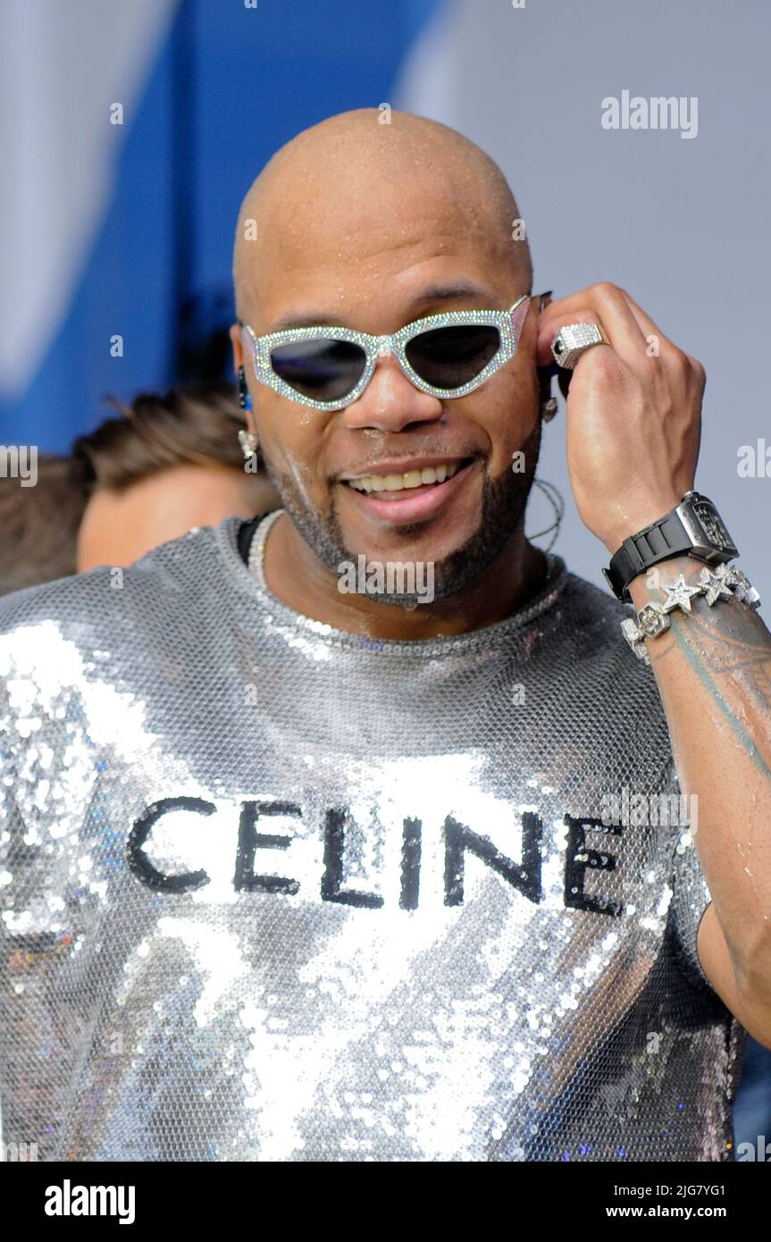 Rapper Flo Rida performs on 'Fox and Friends' TV show All-American ...