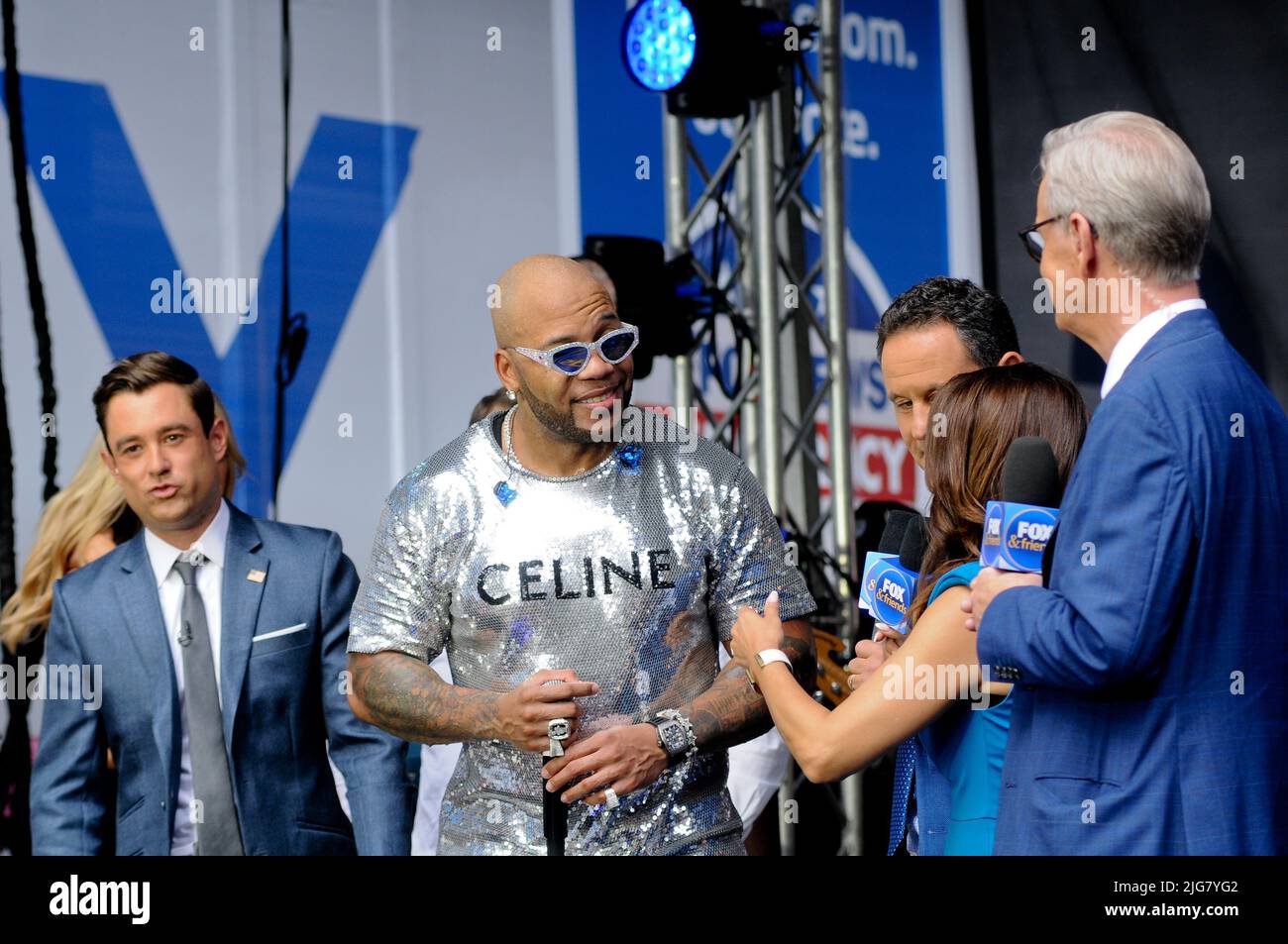 Rapper Flo Rida performs on 'Fox and Friends' TV show All-American ...