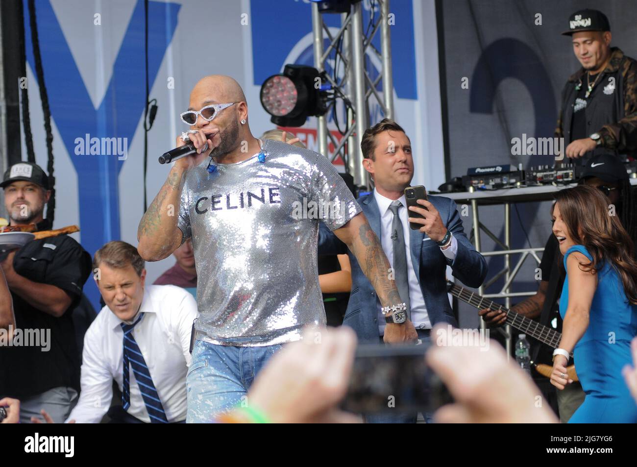Rapper Flo Rida performs on 'Fox and Friends' TV show All-American ...