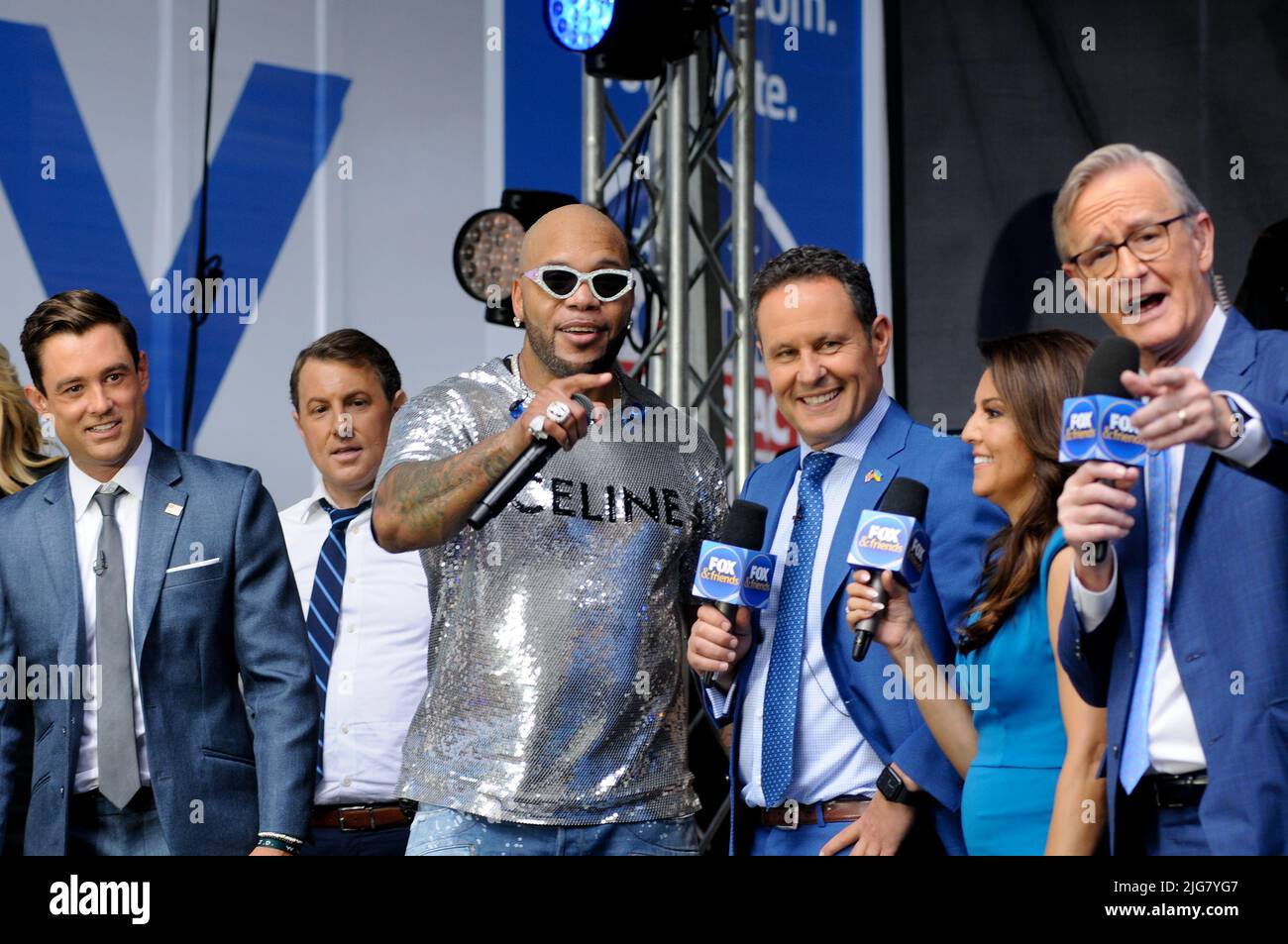 Rapper Flo Rida performs on 'Fox and Friends' TV show All-American ...