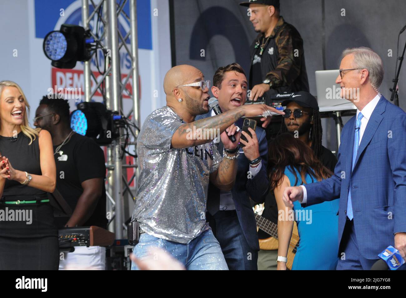 Rapper Flo Rida performs on 'Fox and Friends' TV show All-American ...