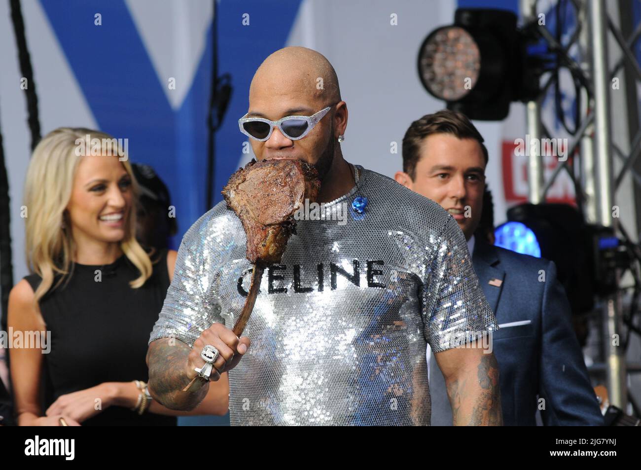 Rapper Flo Rida performs on 'Fox and Friends' TV show All-American ...