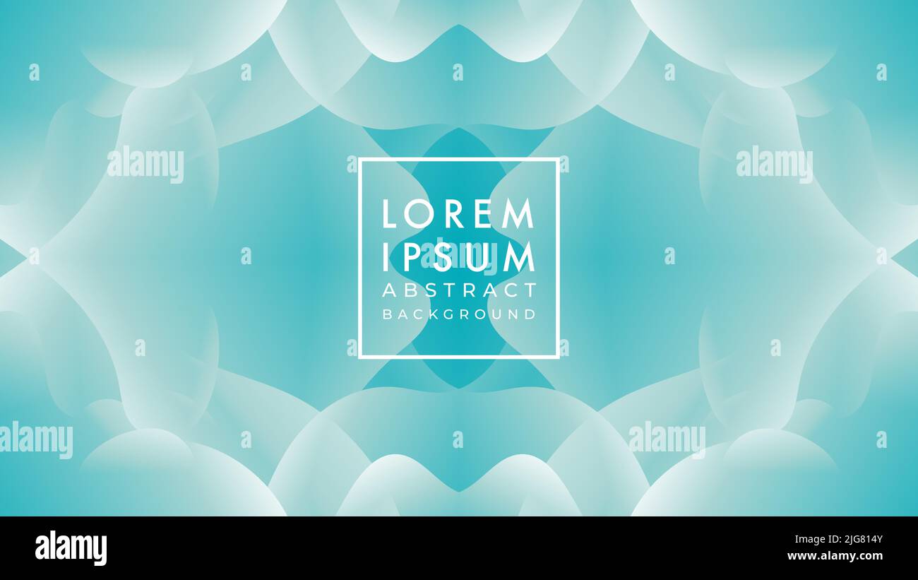 Soft and calm neurographic pattern illustration. Turquoise, white blue ...