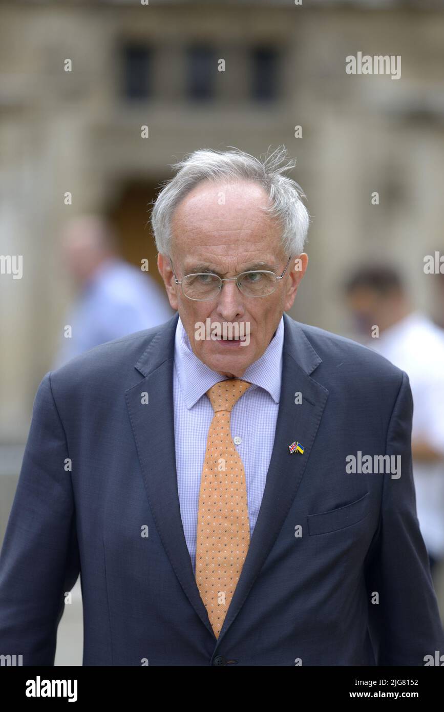 Peter Bone MP (Con: Wellingborough) on College Green, Westminster, on ...