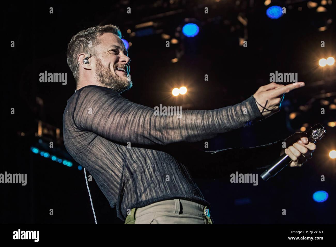 Dan Reynolds of Imagine Dragons performs on stage at MadCool in Ifema ...
