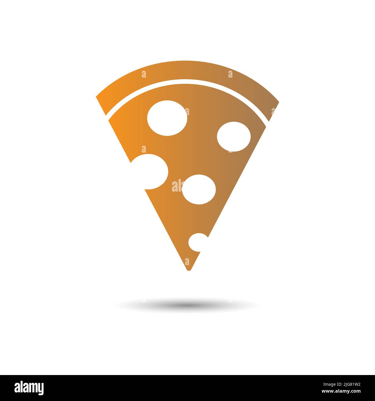Pizza slice icon vector. Food object icon flat cartoon style Stock ...