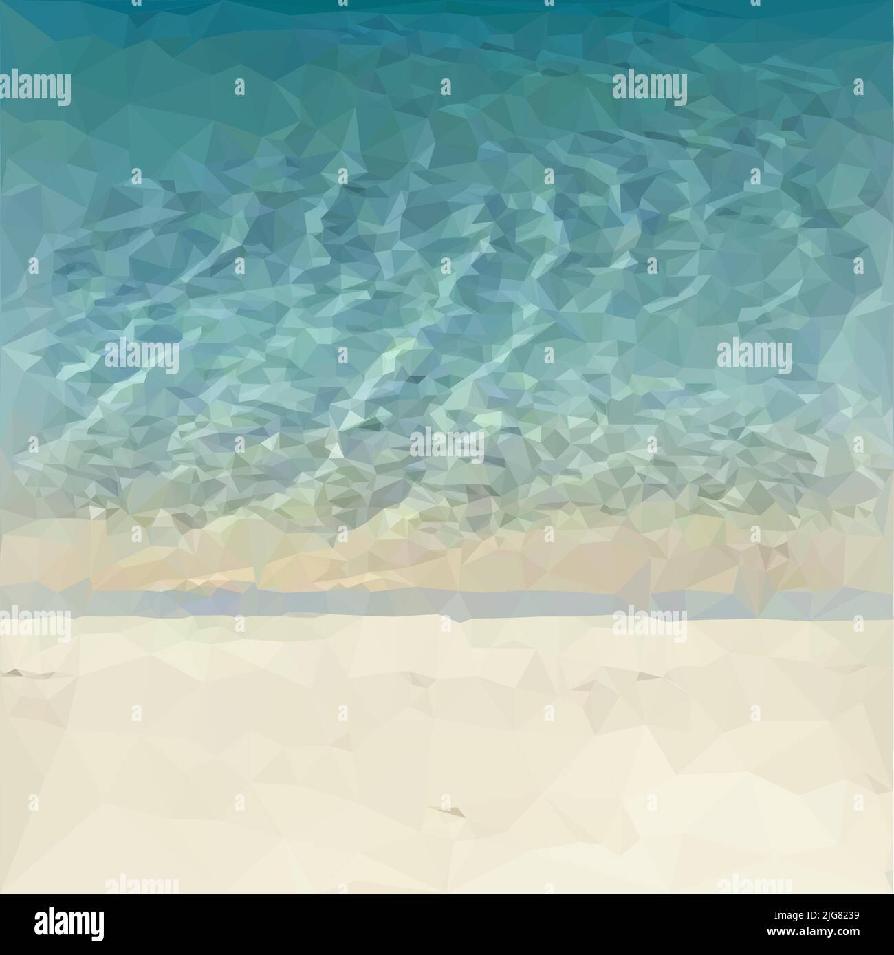 A low poly vector illustration of a sea with crystal clear water and ...
