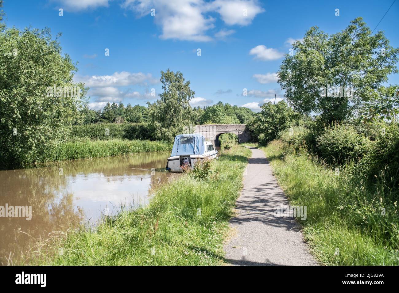 Nantwich Stock Photography Town Canal, narrowboat, boat, barge, Sunny ...