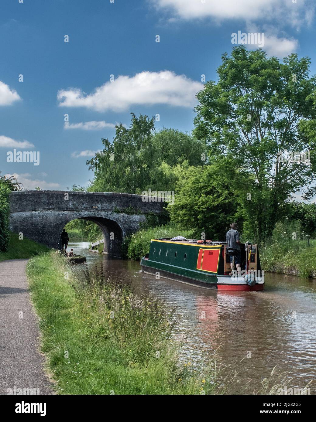 Nantwich Stock Photography Town Canal, narrowboat, boat, person ...