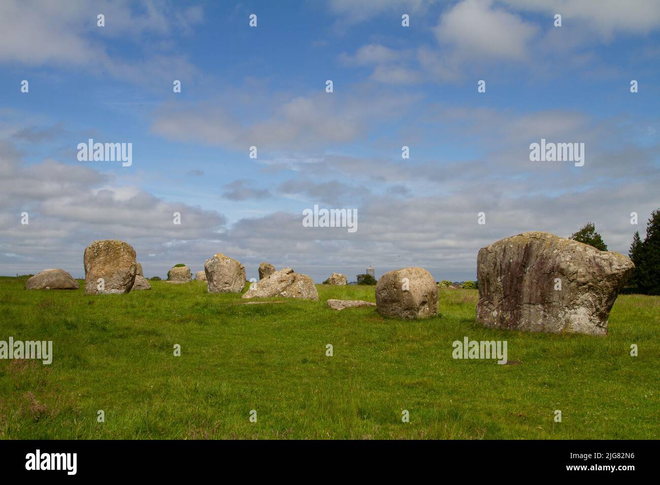 Long Meg and her Daughters, a neolithic stone circle in Cumbria Stock ...
