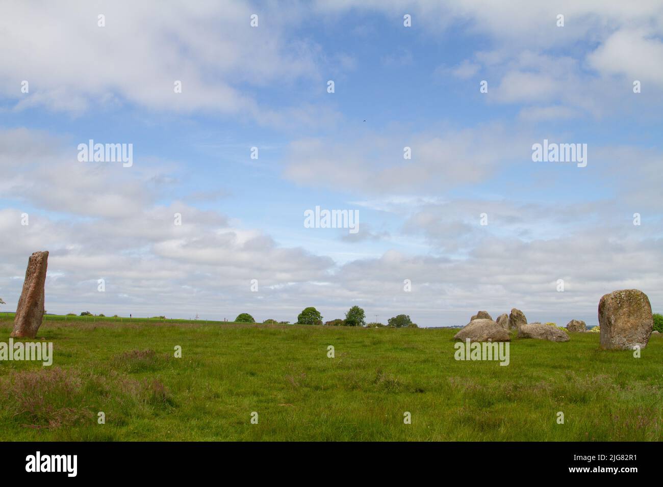 Long Meg and her Daughters, a neolithic stone circle in Cumbria Stock ...