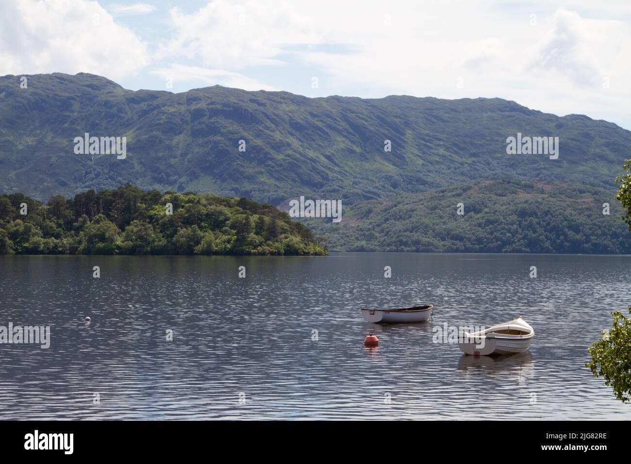 Small boats on Loch Morar, Lochaber, Highlands, Scotland Stock Photo ...