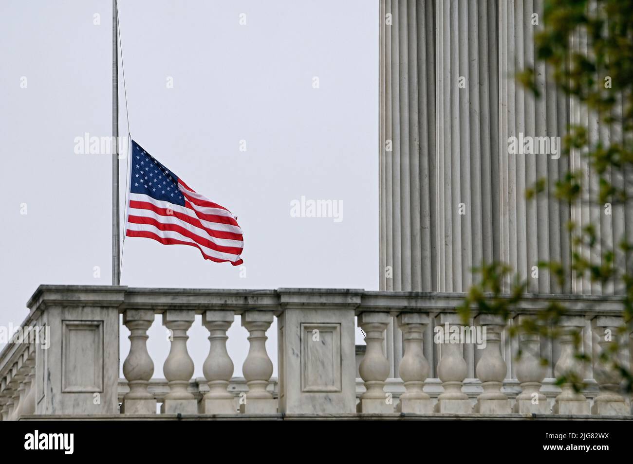 Half-mast at the United States Capitol on the National Mall; Washington ...