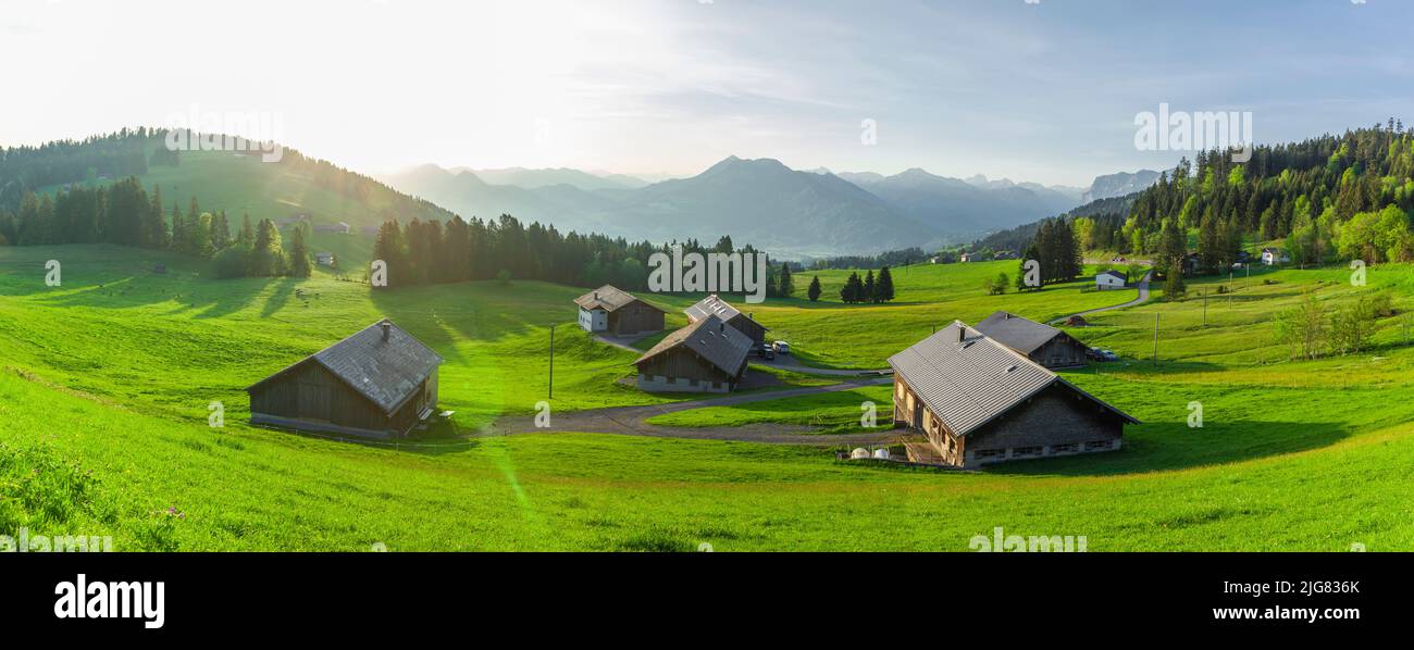 Bregenz Forest Panorama from Bödele Stock Photo - Alamy