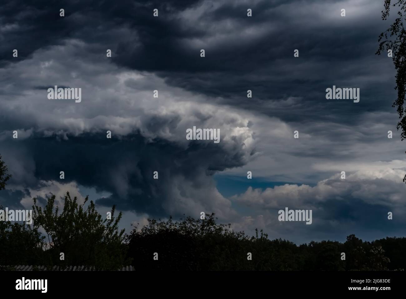 Extreme rain clouds in spring just before a storm Stock Photo - Alamy