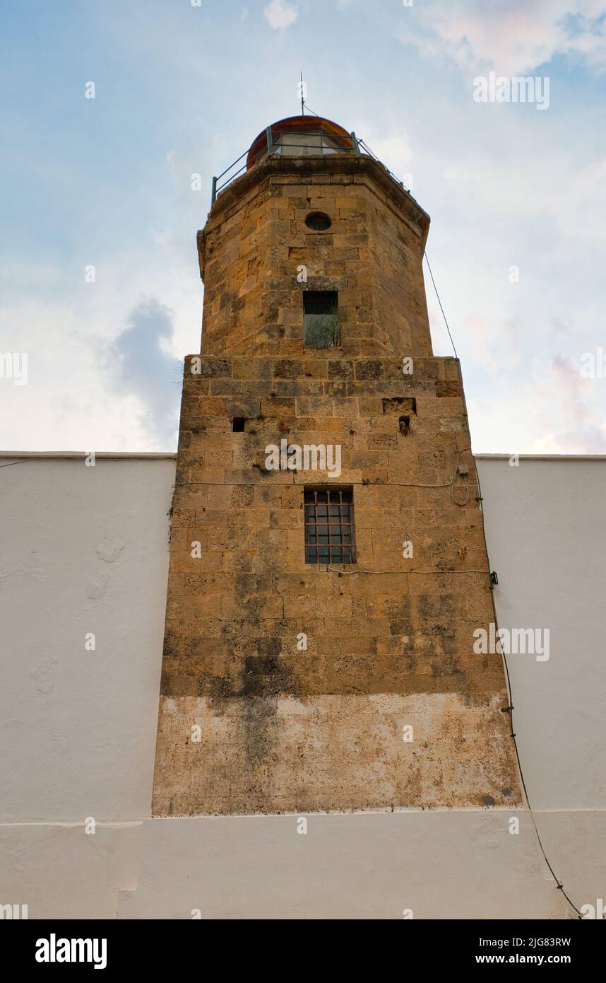 Katakolo lighthouse was built in 1865 with the height of its stone ...