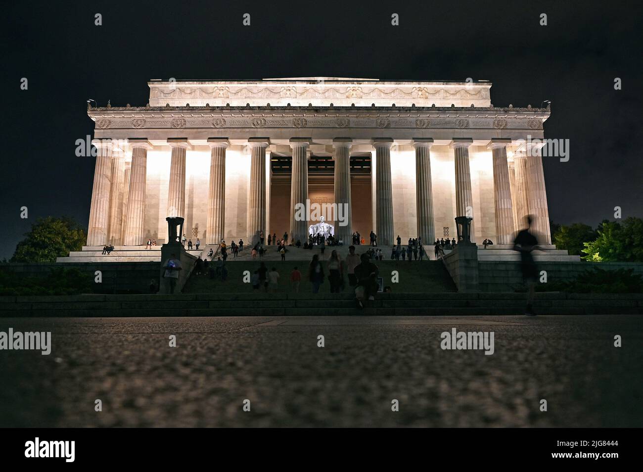 Lincoln Memorial on the National Mall at night; Washington D.C Stock ... Lincoln Memorial on the National Mall at night; Washington D.C Stock ...