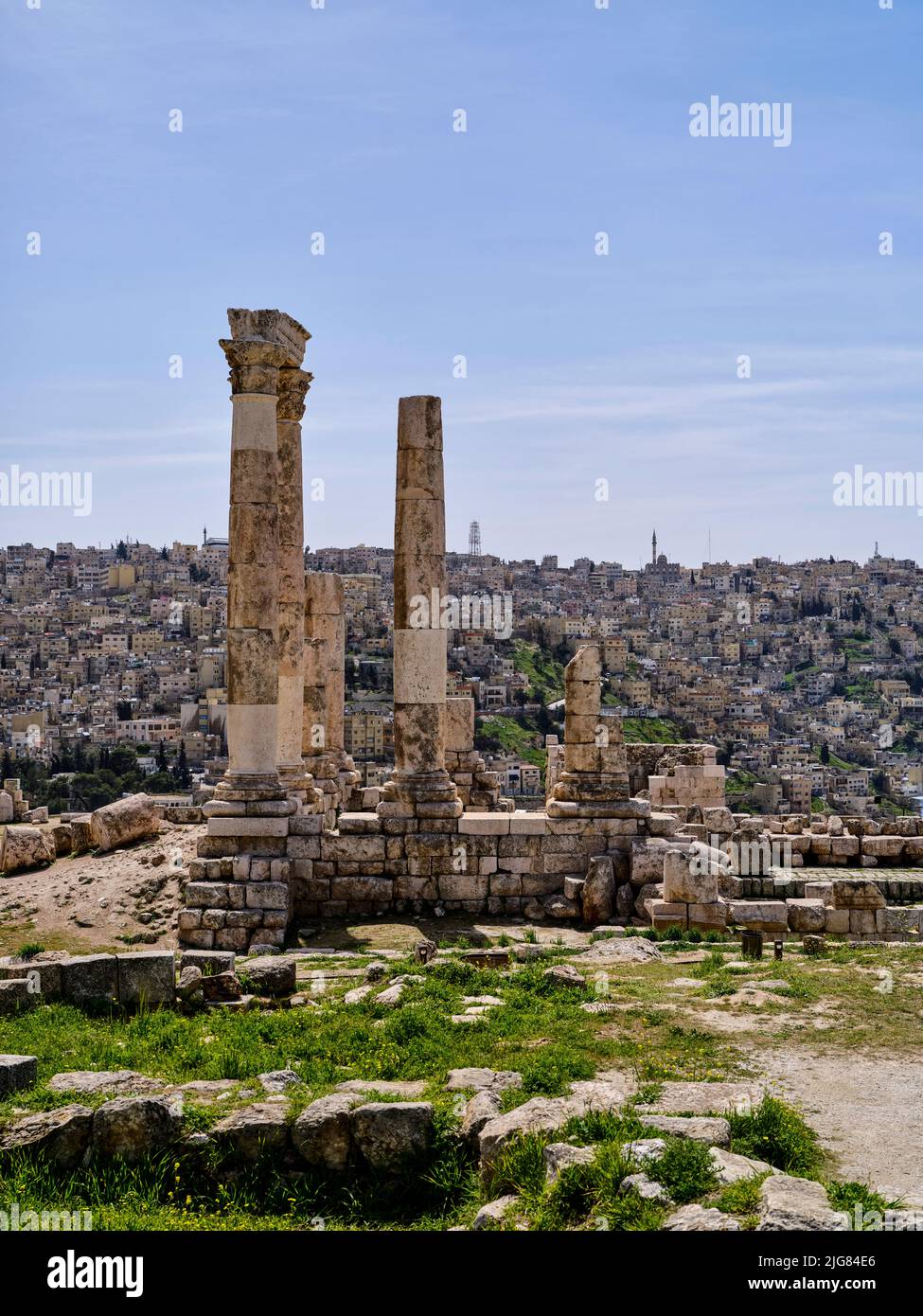Roman citadel on citadel hill in amman hi-res stock photography and ...