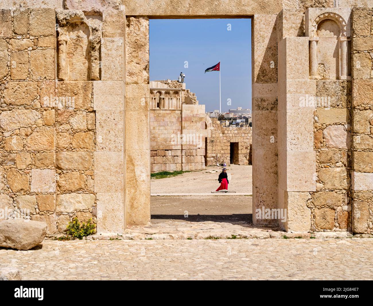 On the citadel hill in the ancient district of Jordan Stock Photo - Alamy