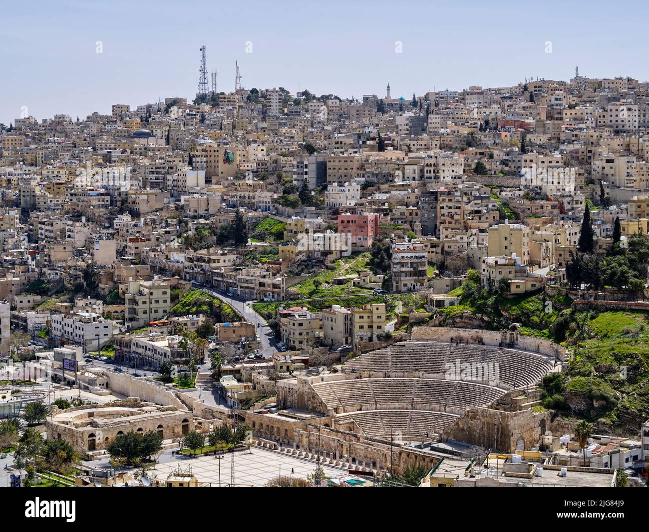 Roman citadel on citadel hill in amman hi-res stock photography and ...